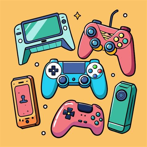 Premium Vector Gaming Console Icons Vector