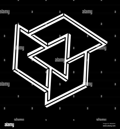 Impossible Optical Illusion Shapes Escher Style Optical Art Object Impossible Figure Sacred