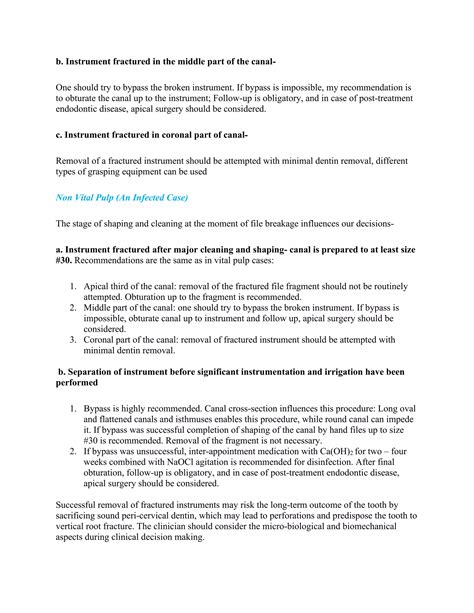 Retrieve Bypass Or Entomb For An Endodontic Separated File Pdf
