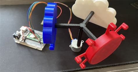 3d Printed Rotating Weather Station By Jaydn Download Free Stl Model