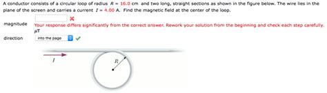 solved a conductor consists of a circular loop of radius r