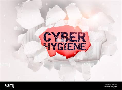 Handwriting Text Cyber Hygiene Business Overview Steps That Computer Users Take To Improve