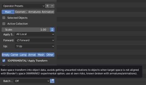 Unity Importing Blender Models With Different Orientations Game Development Stack Exchange