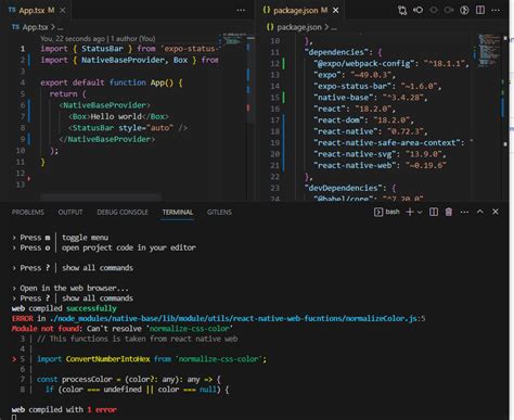 Expo Module Not Found Can T Resolve Normalize Css Color Issue GeekyAnts