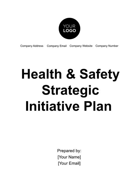 Health And Safety Strategic Initiative Plan Template Edit Online