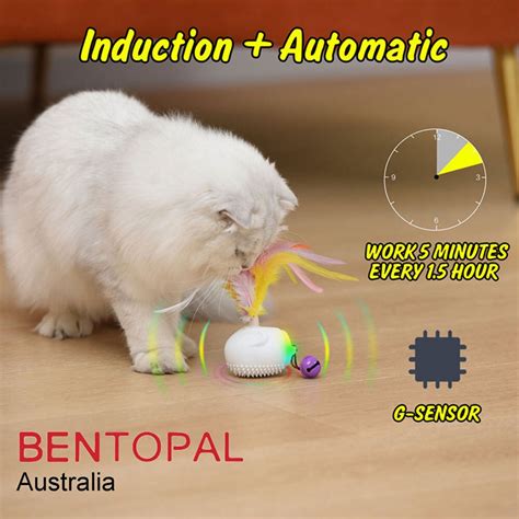 Bentopal Rechargeable Smart Jumpy Mouse Pets Interactive Cat Toy Wled