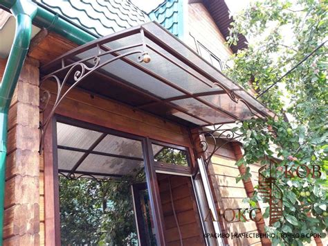Кованый односкатный козырек 27 35000 руб.