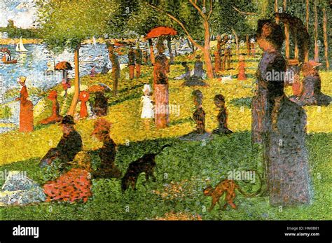 The Final Study For Georges Seurats Famous Painting A Sunday