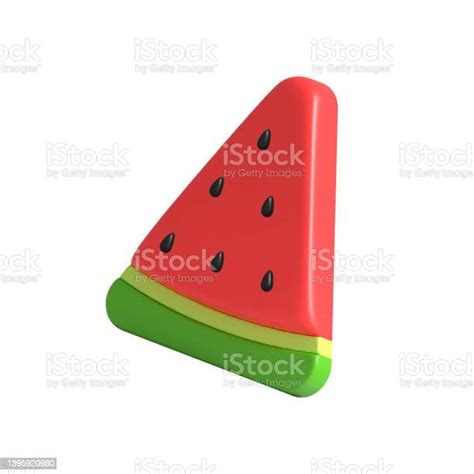 수박 3d 조각 만화 스타일의 수박 여름 과일 벡터 일러스트 레이 션 수박에 대한 스톡 벡터 아트 및 기타 이미지 수박 3차원 형태 멜론 Istock