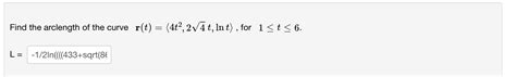 Solved Find The Arclength Of The Curve Chegg