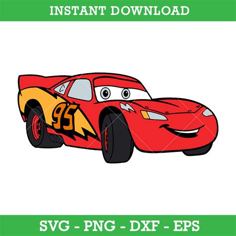 Lightning Mcqueen Cars Svg Lightning Mcqueen Vector Disney Inspire