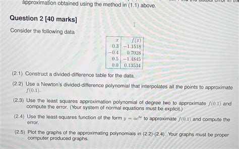 Solved Question Marks Consider The Following Chegg