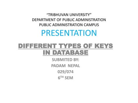 Types Of Keys In Dbms Pptx Databases Computer Software And Applications