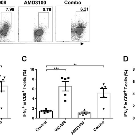 Vic 008 Promoted Cd8 þ T Cell Ifng Secretion A Representative Dot Download Scientific Diagram