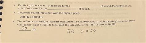 Solved 2 Decibel Db Is The Unit Of Measure For The Unit