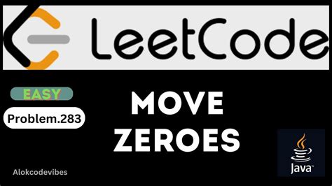Movezeroes Leetcodesolutions Javacoding Codinginterview Leetcode