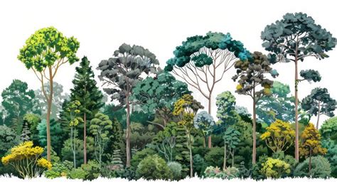 A Multilayered Forest Canopy Creating Diverse Ecosystems Stock
