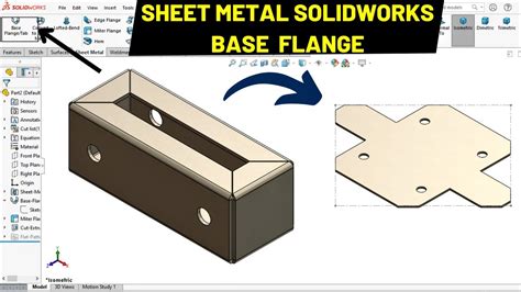 Sheet Metal Base Flange Tutorial Solidworks Cad With Mohsin Youtube Sheet Metal Base Flange Tutorial Solidworks Cad With Mohsin Youtube