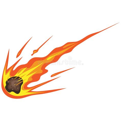 Asteroid Comet Meteor Fall Illustration Vector Stock Vector Illustration Of Cosmic Disaster