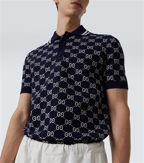Cotton Polo Shirt In Blue Gucci Mytheresa