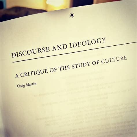 Discourse Analysis And Ideology Critique In The Study Of Religion The