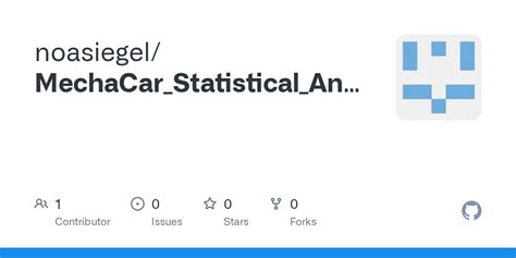 Github Noasiegelmechacarstatisticalanalysis