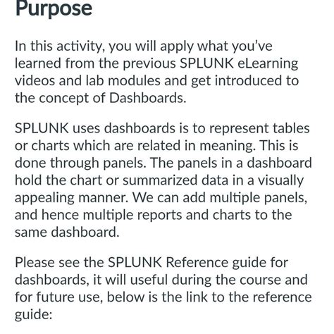 Solved Splunk Dashboard Framework 2 Dashboard Definition 3