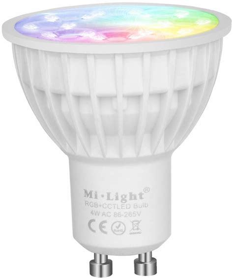 WiFi LED GU10 4W RGB CCT Styr Med Mi Light Appen Ledpaneler Dk
