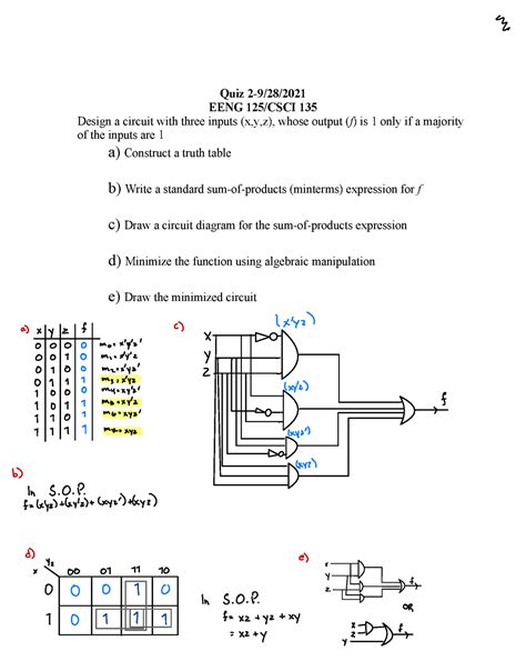 Quiz 2 Eeng 125csci 135 Quiz 2 928 Eeng 125csci 135 Design A