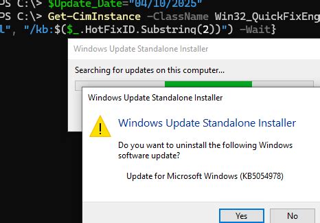 Uninstalling Windows Updates Via Cmd Powershell Windows Os Hub
