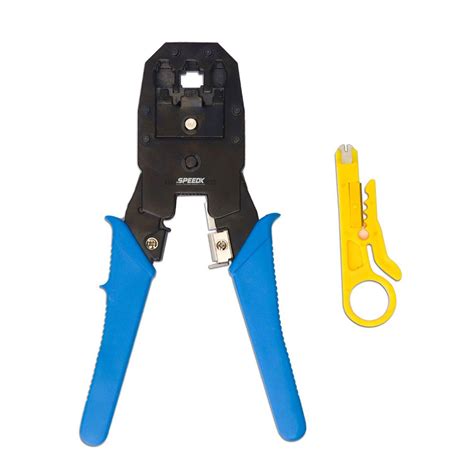 Ht 315 Modular Network Crimping Tool Rj45 And Rj11 Plug Blue Handle