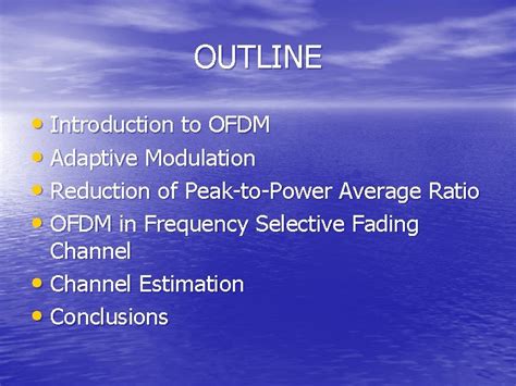 Ofdm Adaptive Modulation Reduction Of Peaktoaverage Power Ratio
