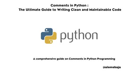 Alemoh Rapheal Baja On Linkedin Comments In Python The Ultimate