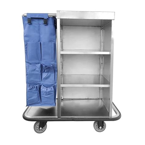 Stainless Steel Silver 70 Kg Ss House Keeping Trolley For Hotels At
