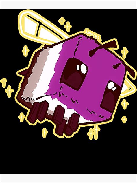 Minecraft Asexual Pride Minecraft Bee Poster For Sale By Mickieurkett