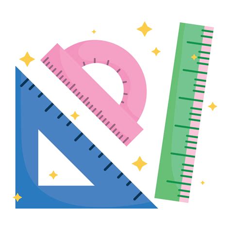 Back To School Geometry Ruler Protractor And Triangle Measuring