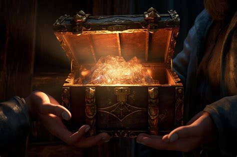 Premium Photo A Closeup Of Hands Opening A Treasure Chest Generative Ai
