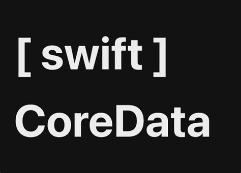 Swift 갑툭튀 Coredata