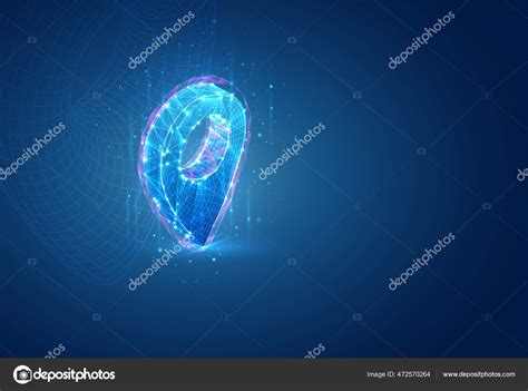 Vector Symbol Volumetric Object Blue Background Layout Business