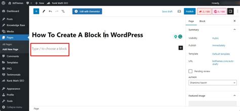 How To Create A Block In Wordpress Bdthemes