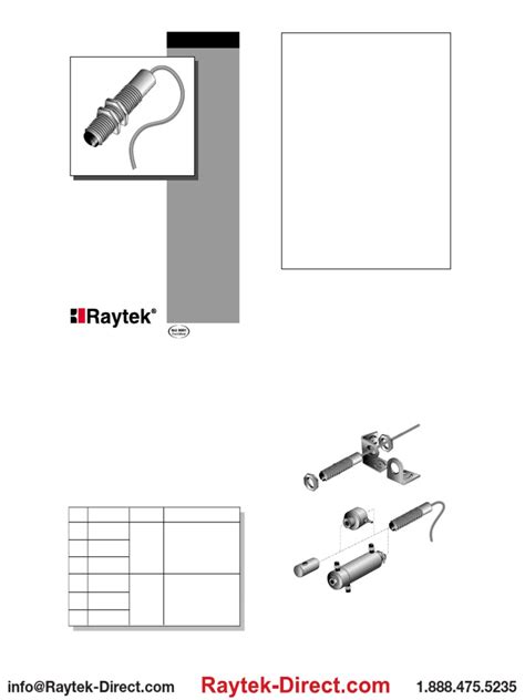 Raytek Rayci3a Fixed Ir Sensor Manual Pdf Thermocouple Electrical