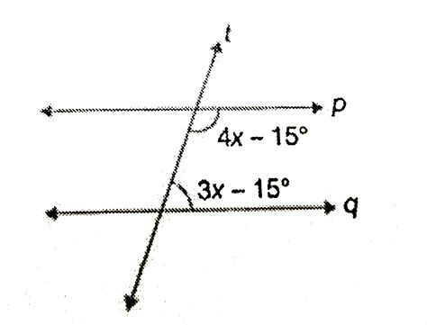 in the figure t intersects two parallel lines p and q find the angle