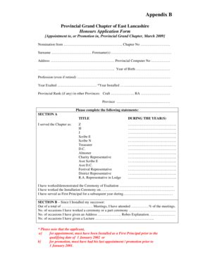 Fillable Online Appendix B Application Form Form RA Doc Fax Email Print PdfFiller