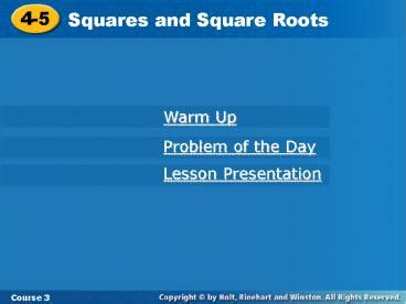 Squares And Square Roots Presentation Free To Download