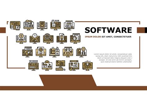 Software Program Development Landing Header Vector