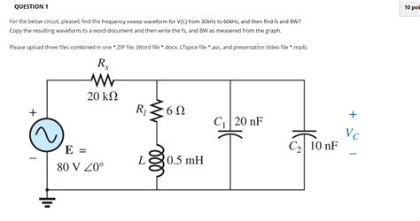 question 1for the below circuit please6 ﻿find the