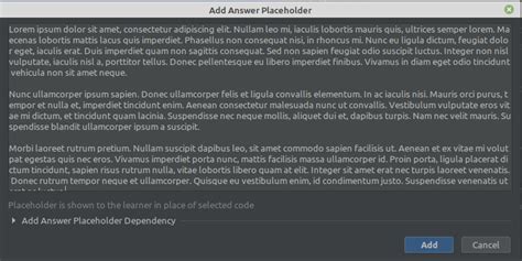 add answer placeholder text field scroll bar · issue 33 · jetbrains