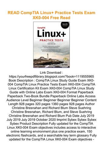 READ CompTIA Linux Practice Tests Exam XK Free Read By Ebooksnew Issuu