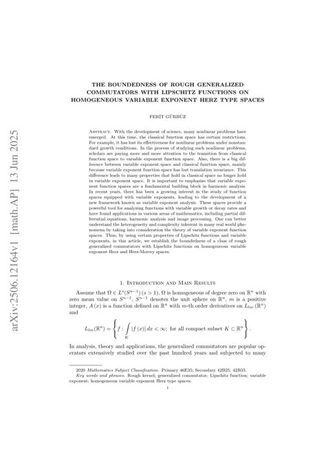Pdf The Boundedness Of Rough Generalized Commutators With Lipschitz Functions On Homogeneous