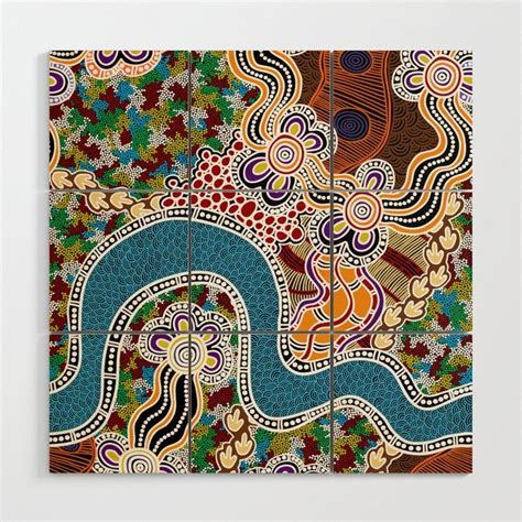 Authentic Aboriginal Art Wooden Wall Art By Hogarth Arts Authentic